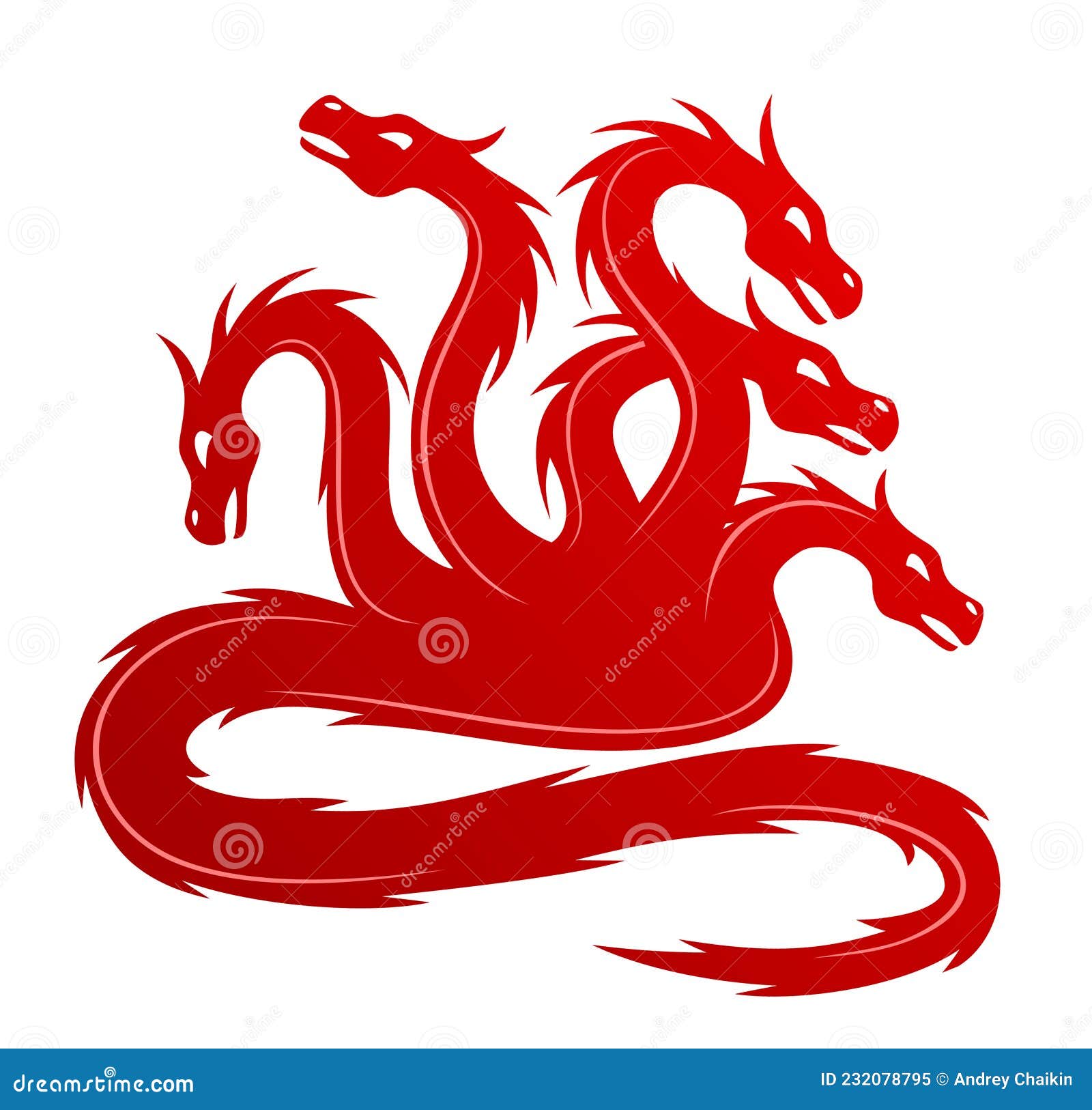 A Red Dragon Stylized Symbol. Stock Vector - Illustration of logo ...
