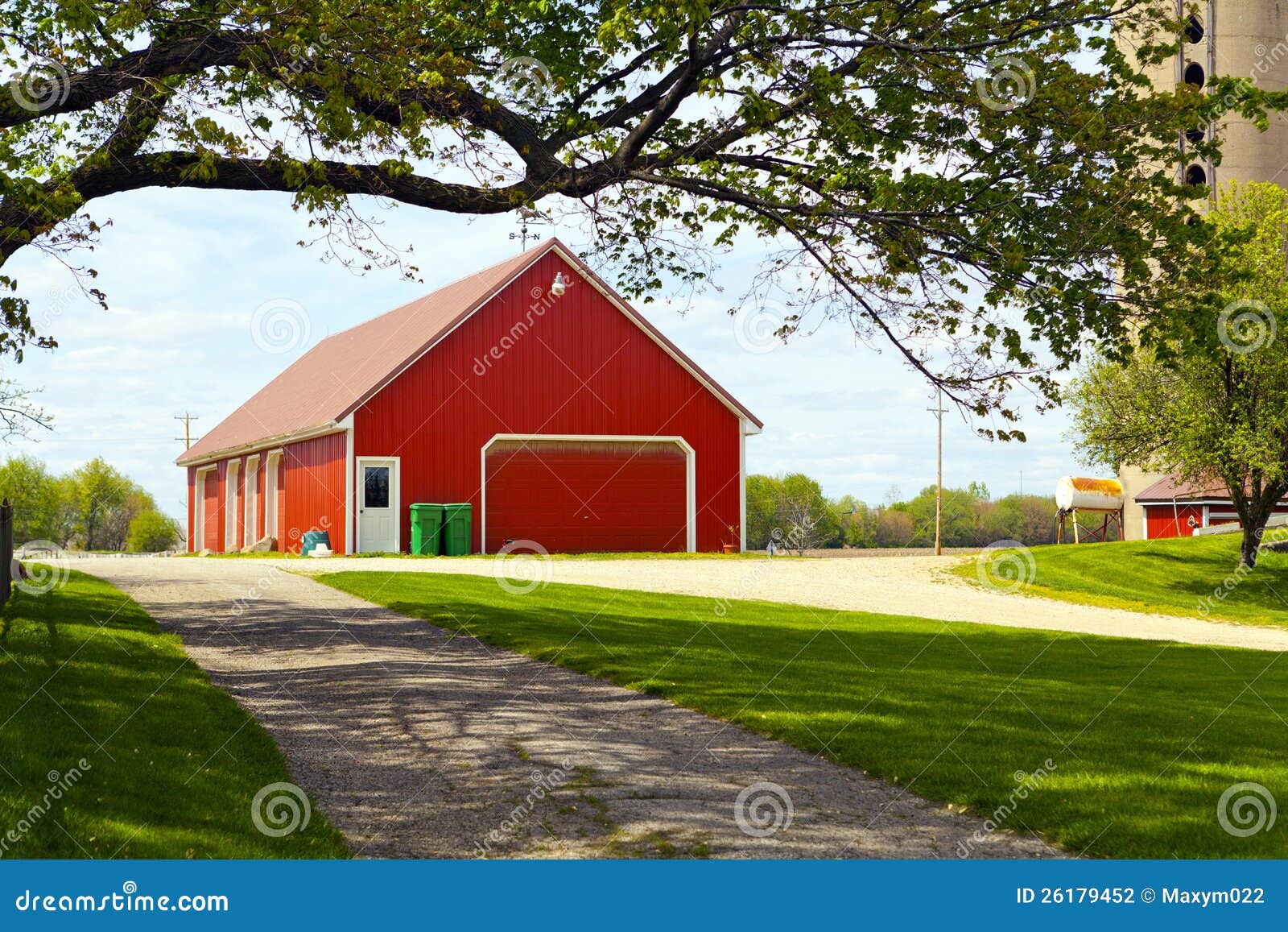 Red Farm stock photo. Image of cloud, home, farmland - 26179452