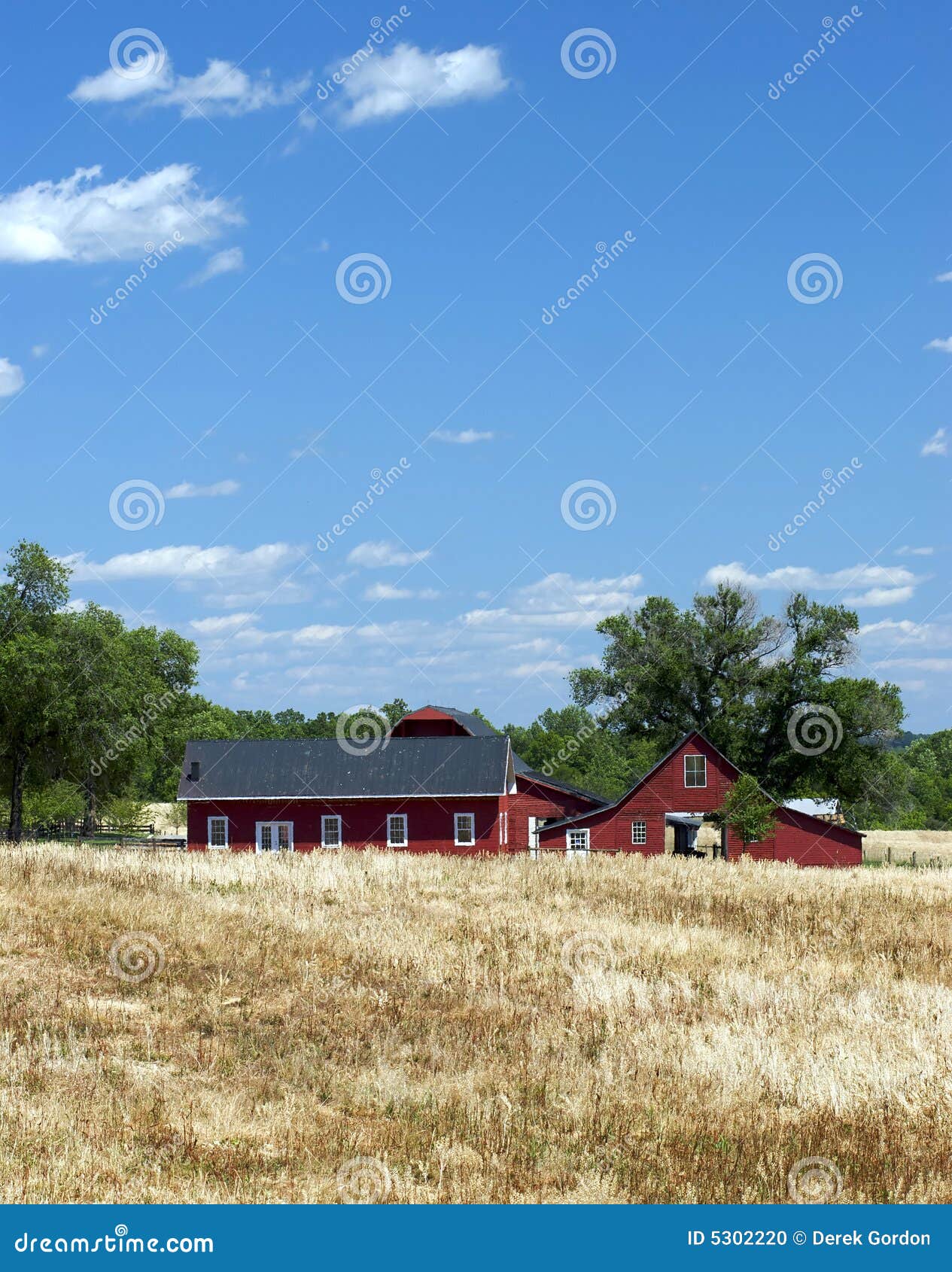 Red Farm Buildings stock photo. Image of barn, land, landscape - 5302220