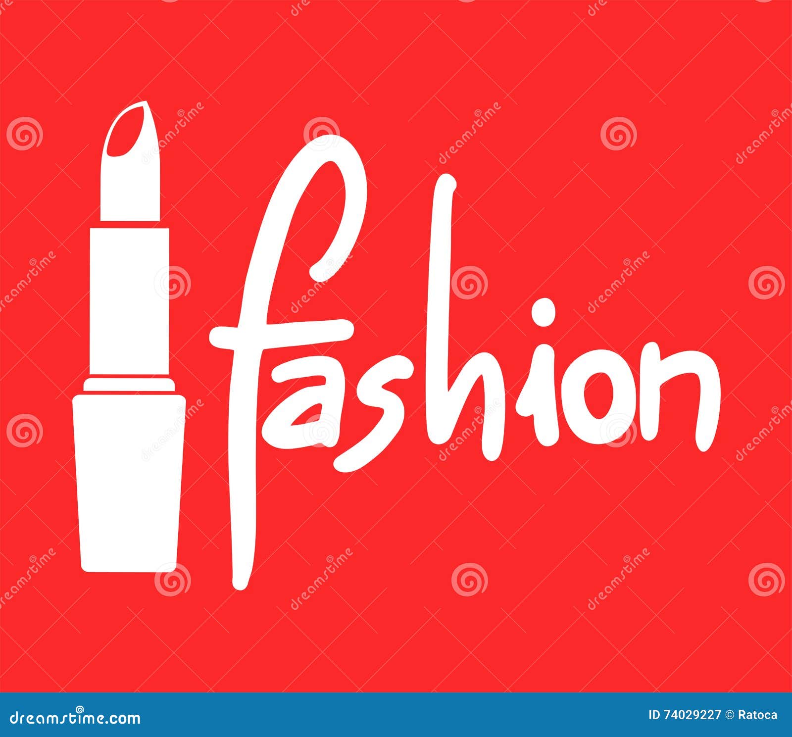 Red fashion sign stock vector. Illustration of glamour - 74029227