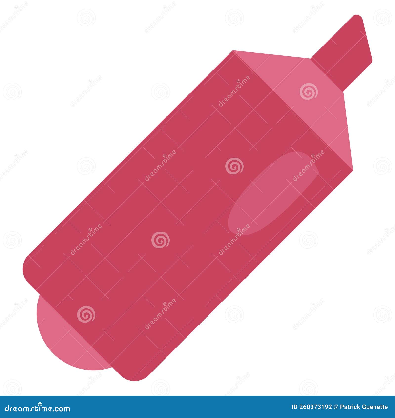 Red fat marker, icon stock vector. Illustration of right - 260373192