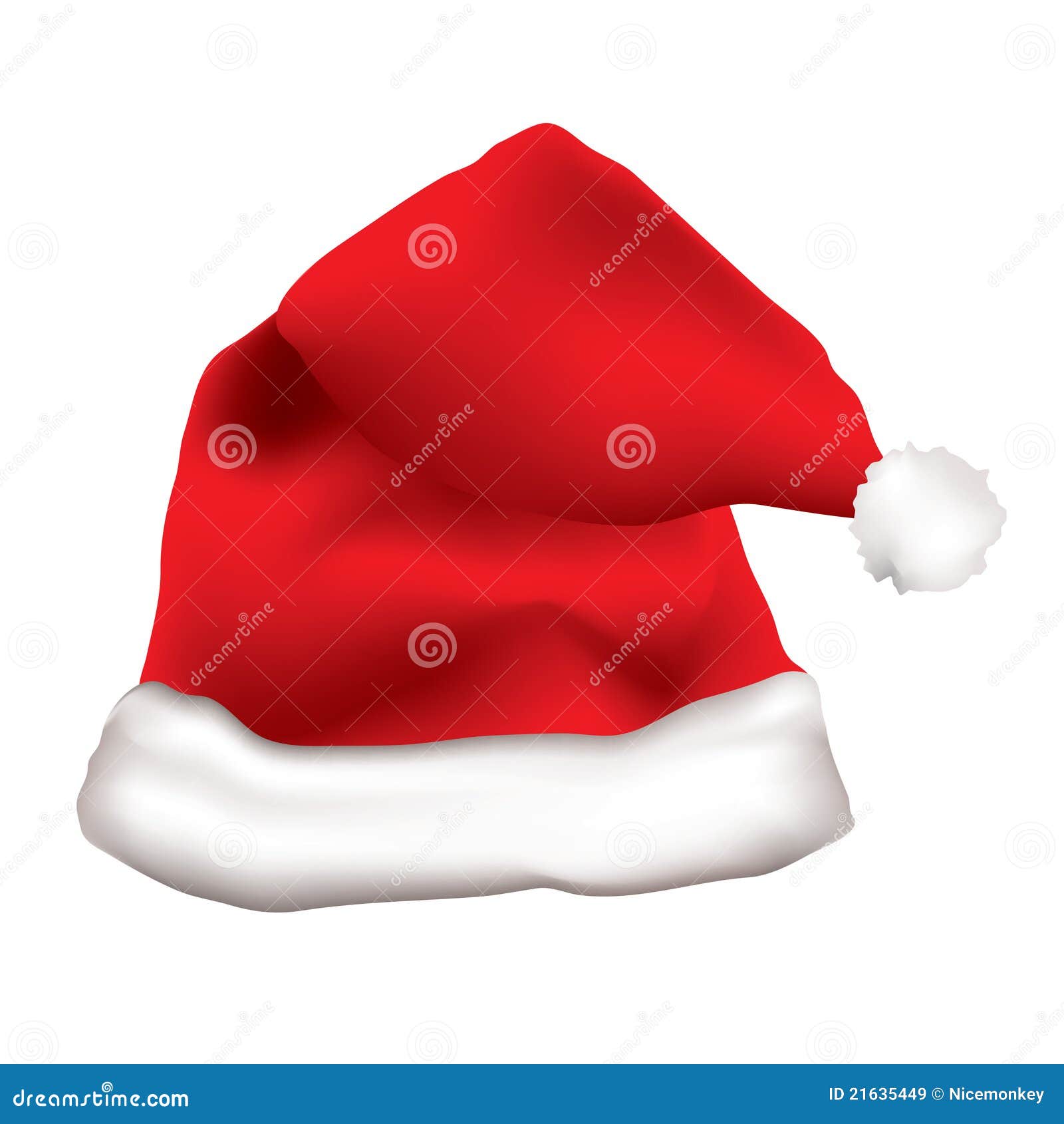 Red father christmas cap stock illustration. Illustration of xmas ...
