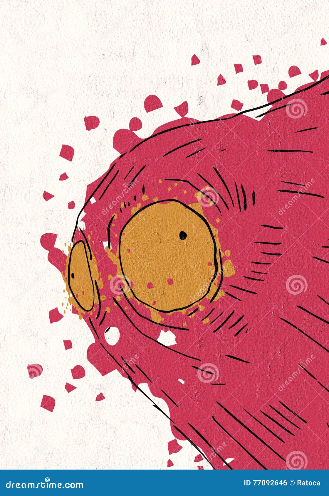 Red fear monster stock illustration. Illustration of alien - 77092646