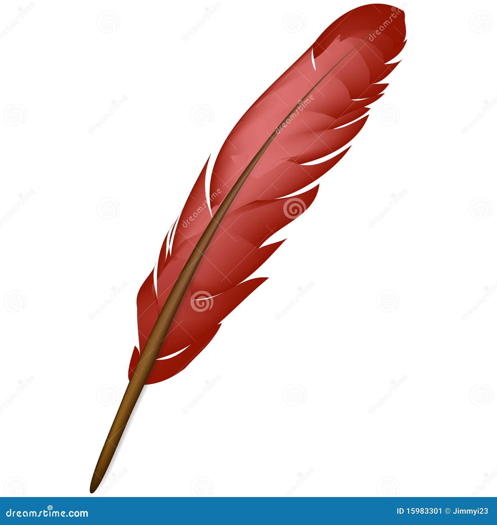 Red feather stock vector. Illustration of allegory, girl - 15983301