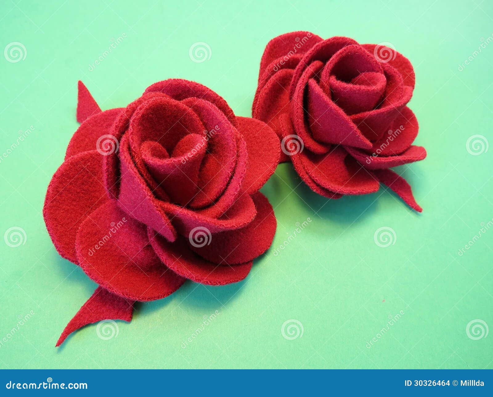 Red felt roses stock photo. Image of rose, band, roses - 30326464