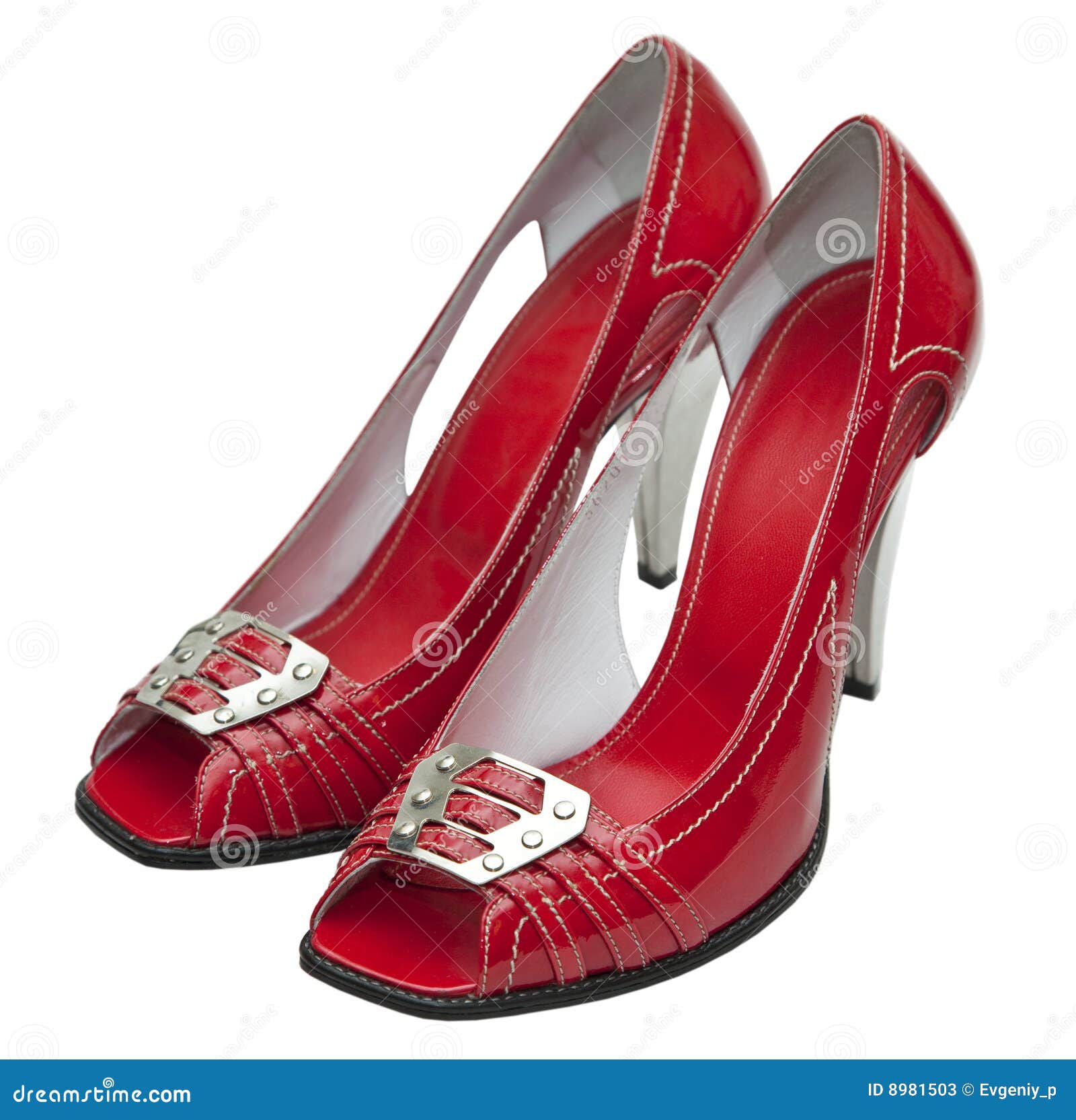 Red female shoes stock image. Image of footwear, summer - 8981503