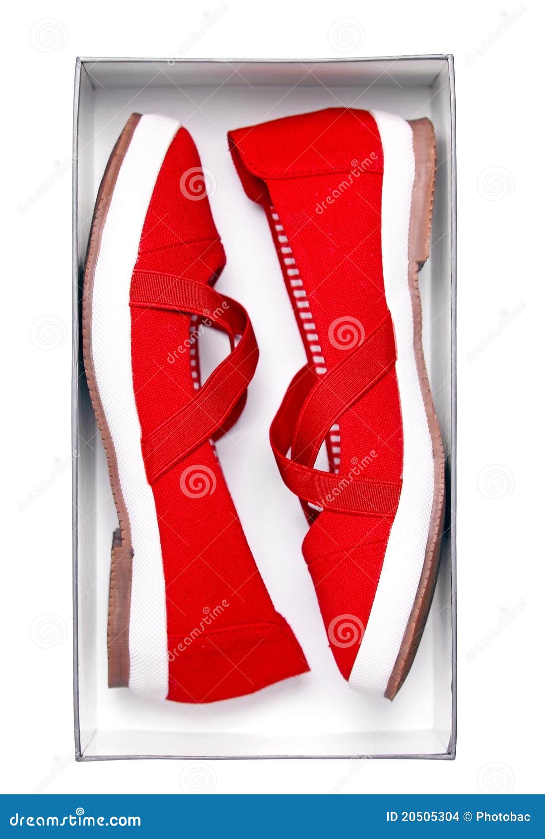 Red female shoes in box stock photo. Image of clothing - 20505304