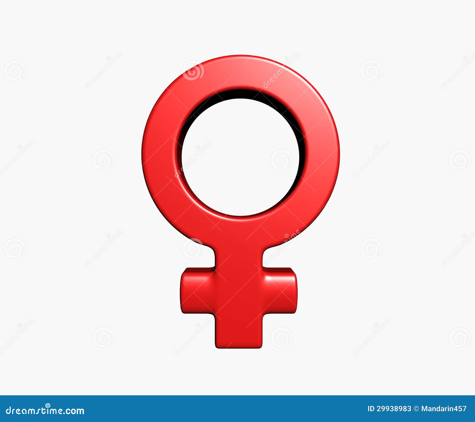 Female Symbol on White Background - 3d Illustration Stock Illustration ...