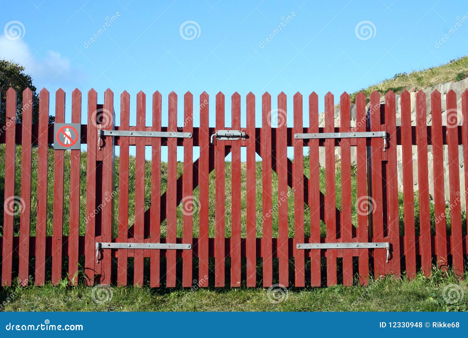 Red fence stock photo. Image of outdoor, sign, background - 12330948
