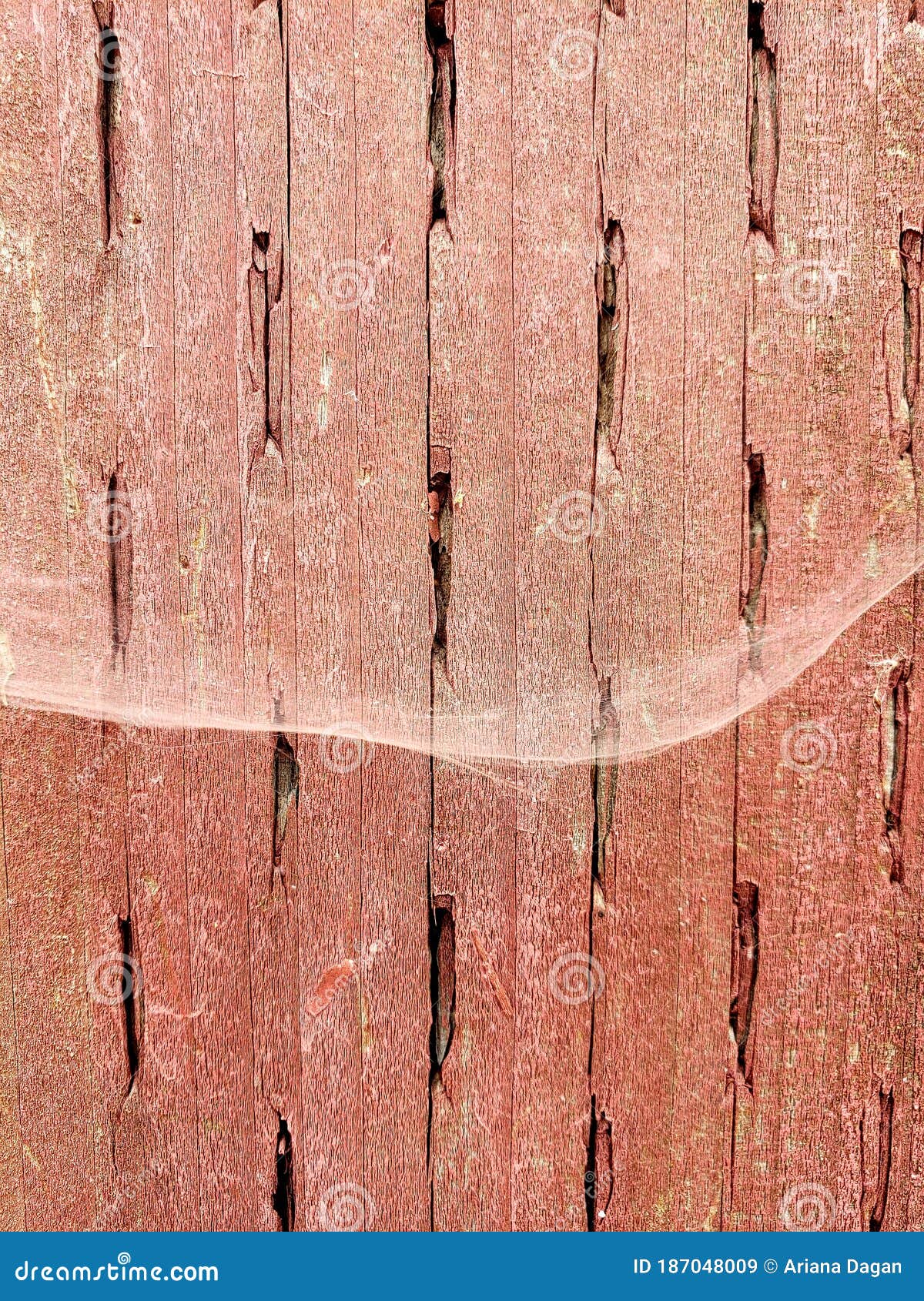 Red Fence Post with Spiderweb Stock Image - Image of brickwork, iron ...