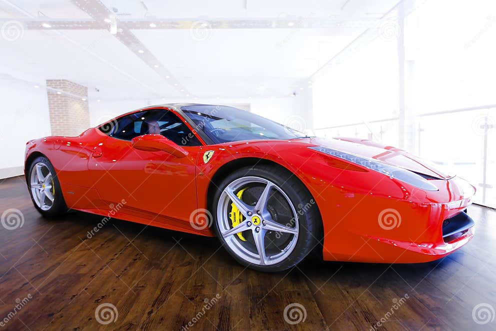 Red Ferarri editorial image. Image of powerful, rosso - 24848225