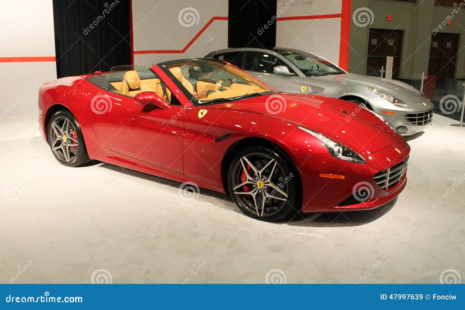 Red Ferrari 2015 editorial stock image. Image of blue - 47997639