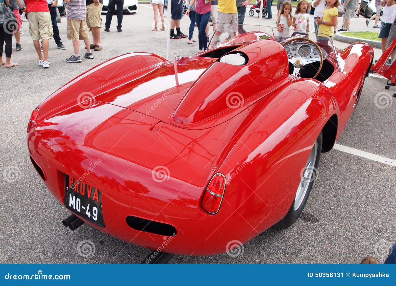 Red Ferrary from the back editorial photo. Image of italian - 50358131