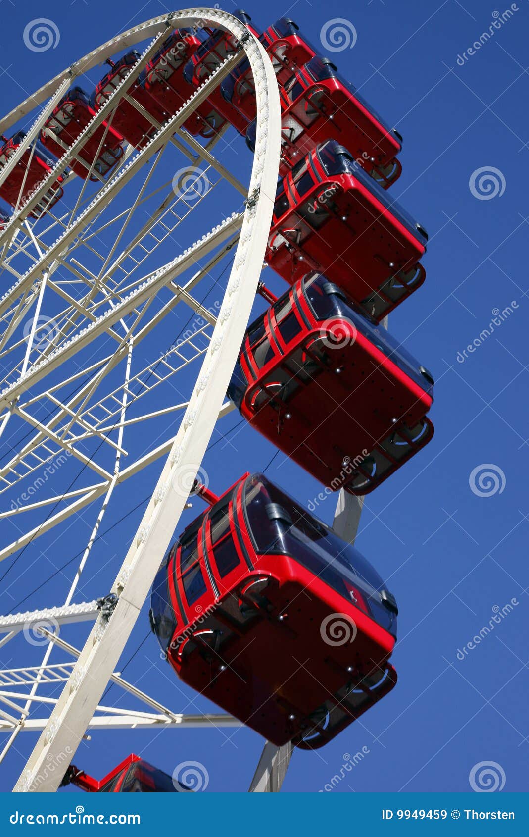 Red Ferris Wheel stock image. Image of pleasure, leisure - 9949459