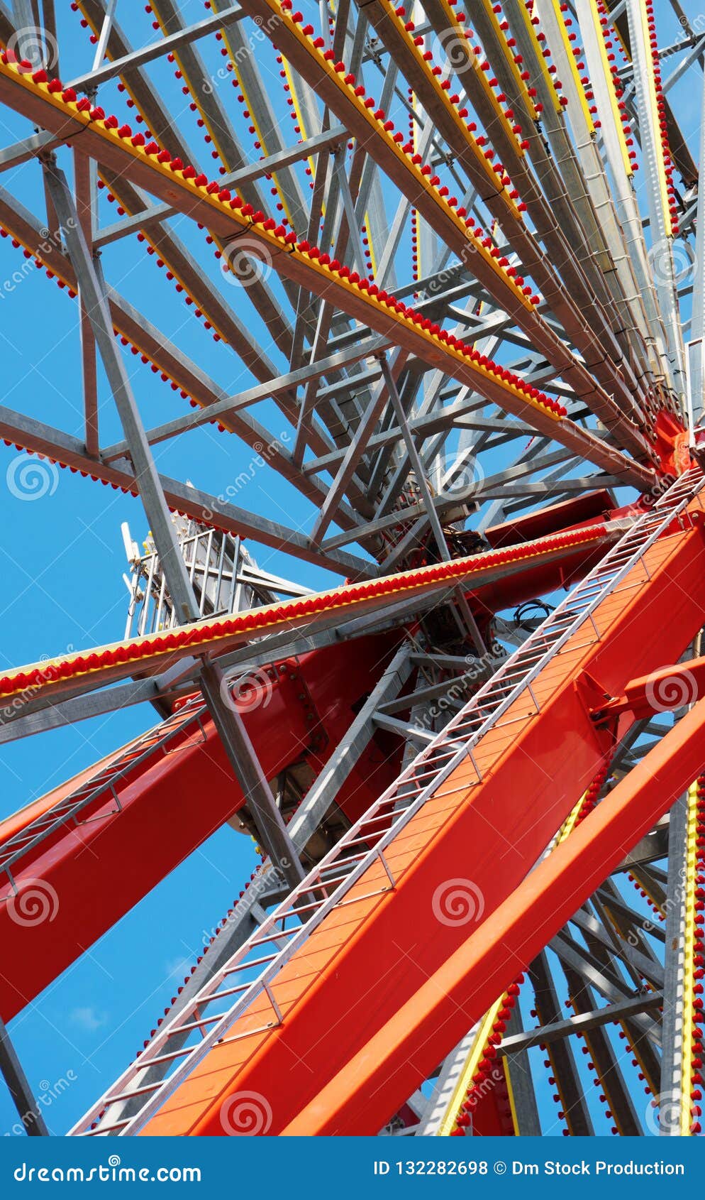 Red ferris wheel. stock photo. Image of tourism, outdoor - 132282698