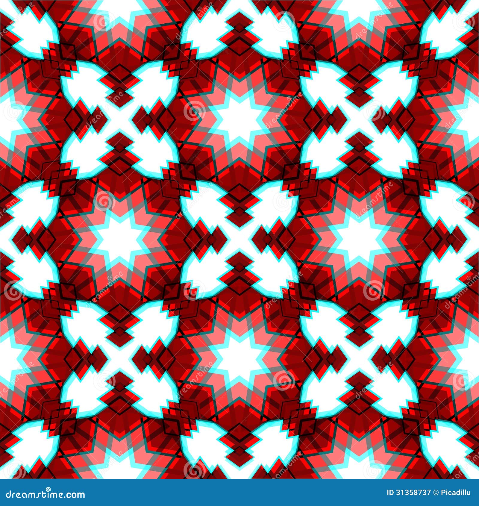 Red Festive Christmas Star Seamless Pattern Stock Illustration ...