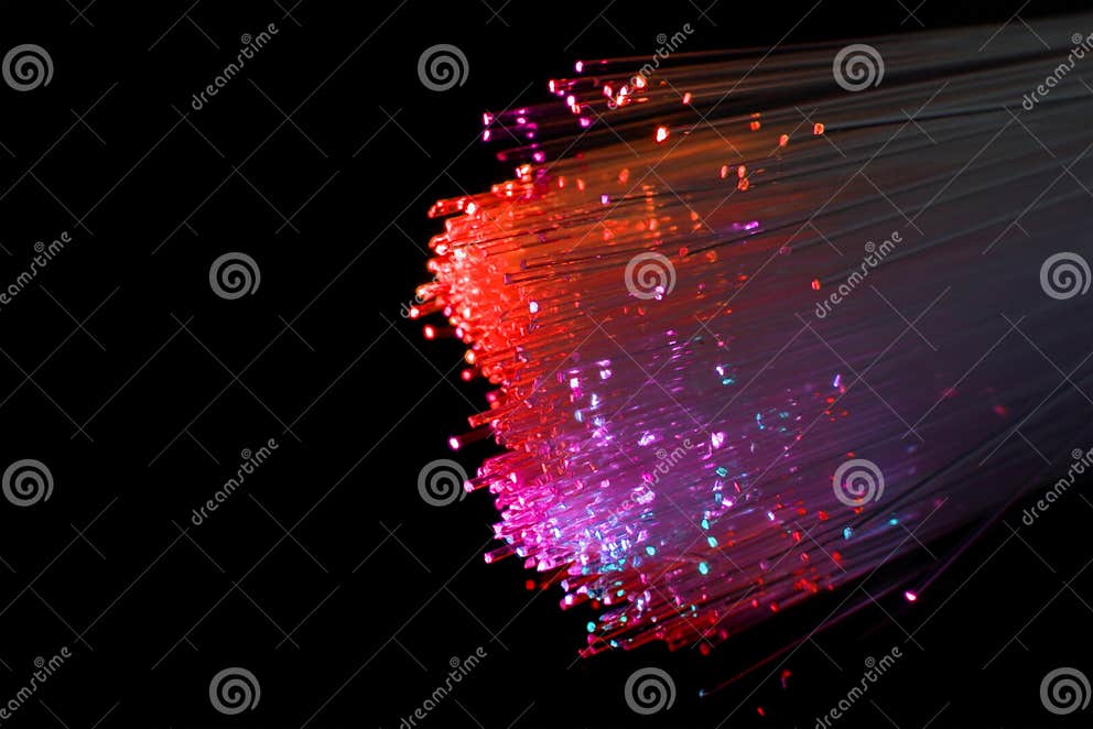 Red Fiber Optic stock image. Image of global, networking - 2668141