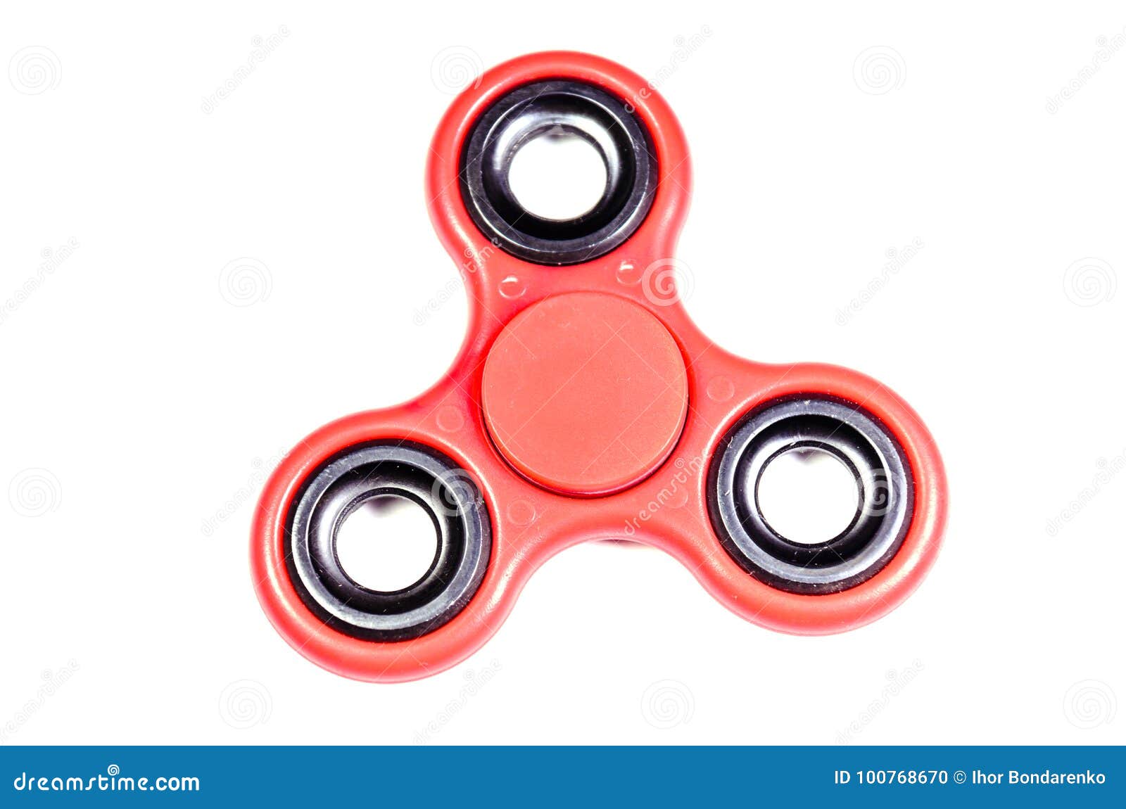 Red Fidget Spinner Isolated on White Stock Photo - Image of hobby ...