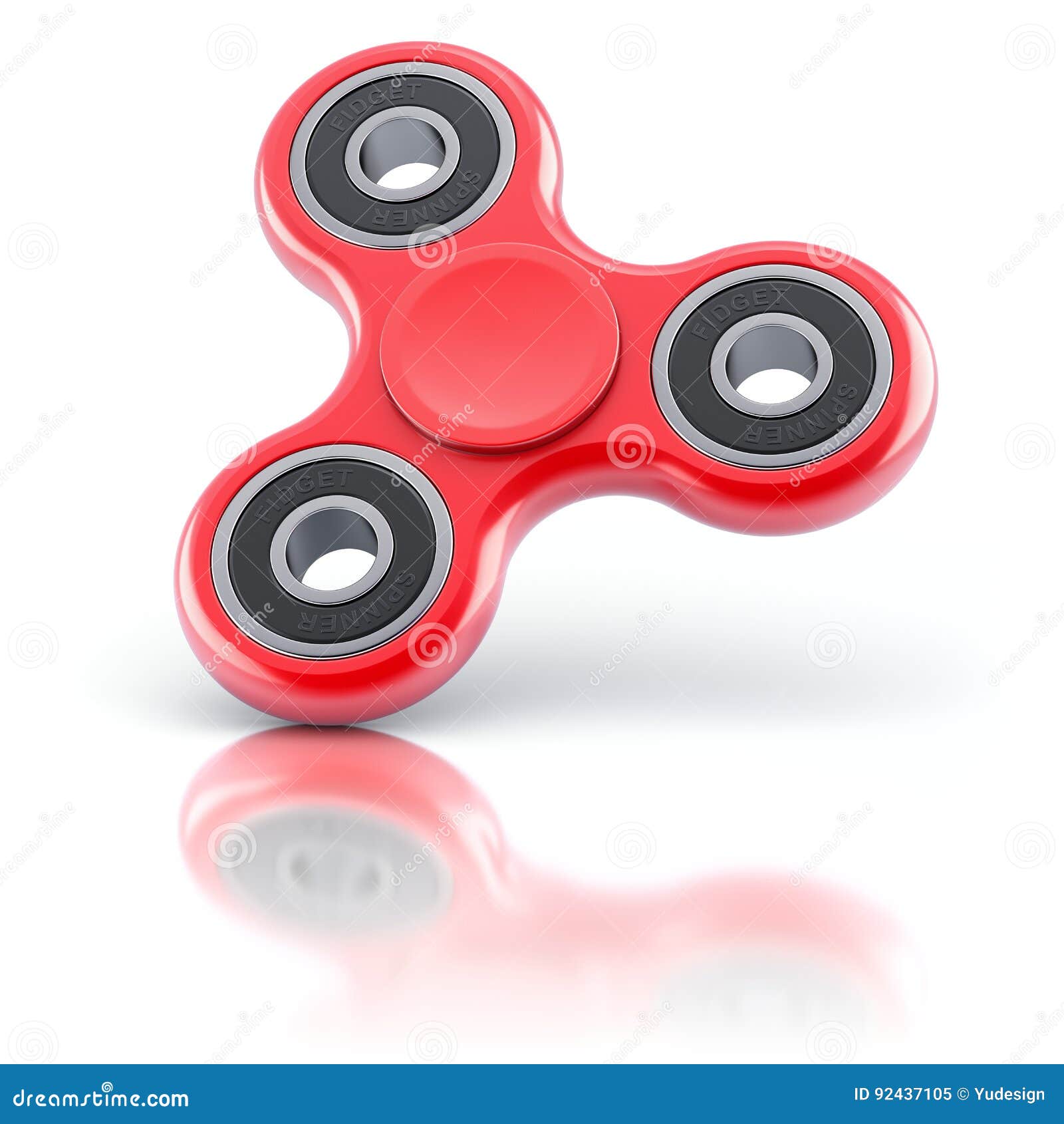 Red fidget spinner stock illustration. Illustration of concept - 92437105