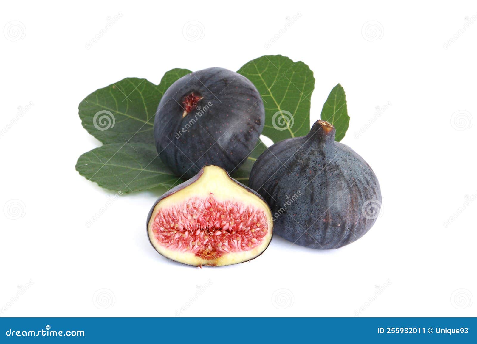 Red figs with leaf stock image. Image of isolated, vitamin - 255932011