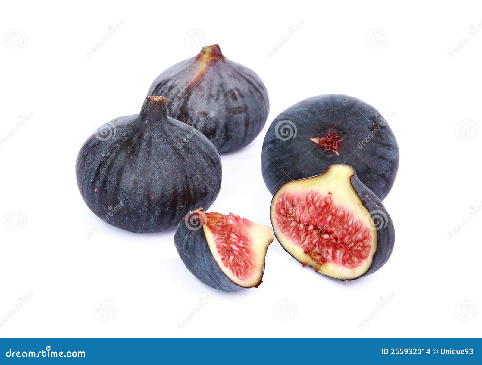 Red figs with leaf stock photo. Image of organic, leaf - 255932014