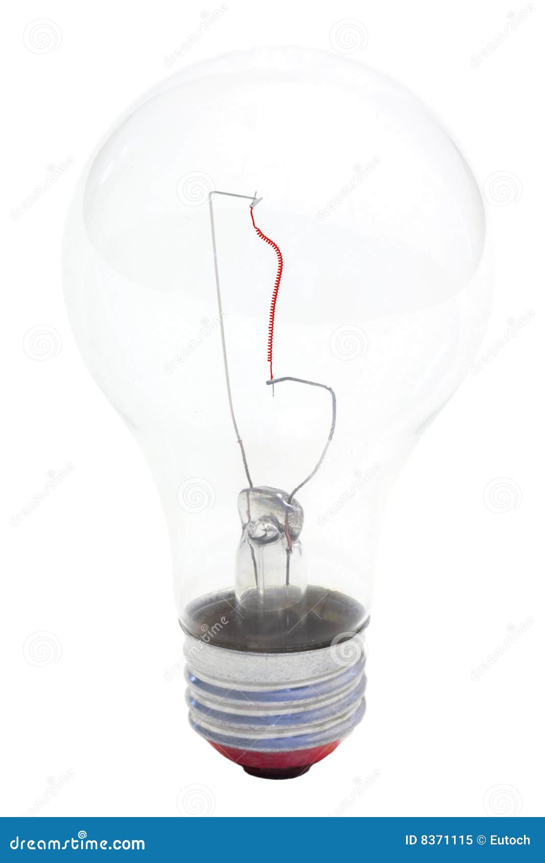 Red Filament Bulb stock image. Image of clear, isolated - 8371115