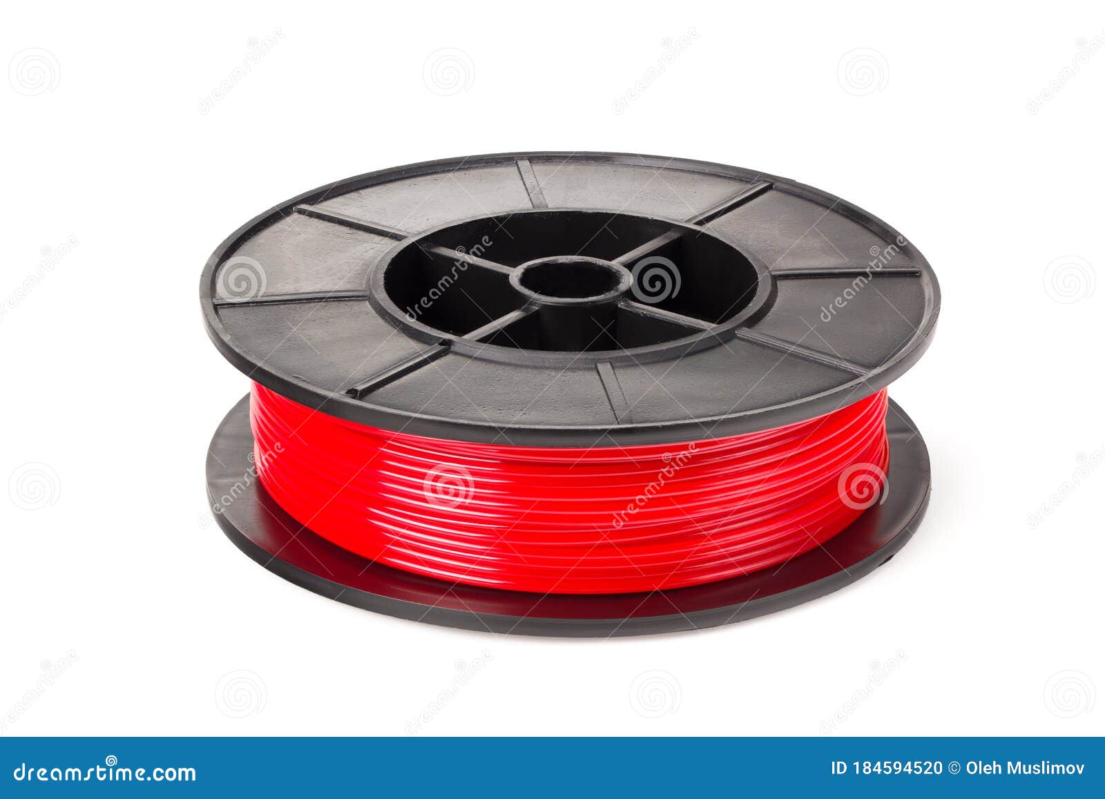 Red Filament 3d Printer Isolated on White Background Stock Photo ...