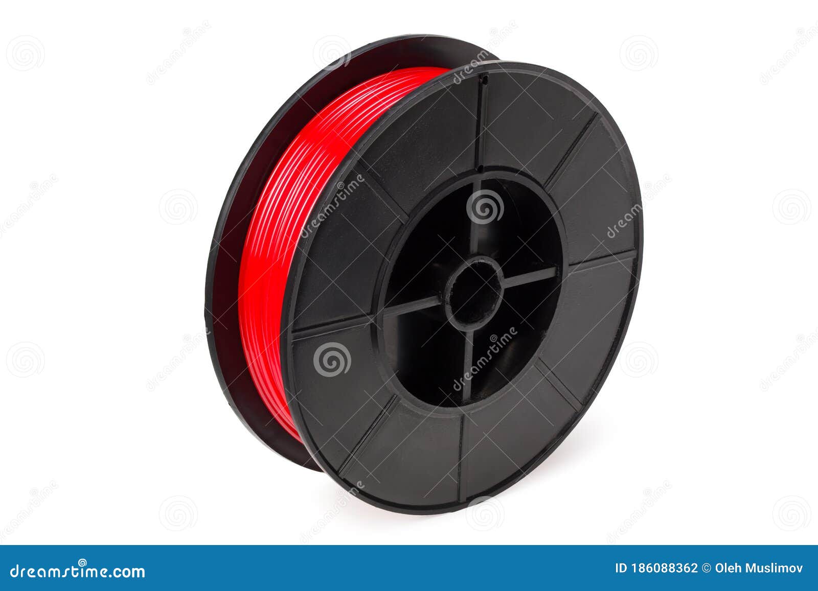 Red Filament 3d Printer Isolated on White Background Stock Photo ...