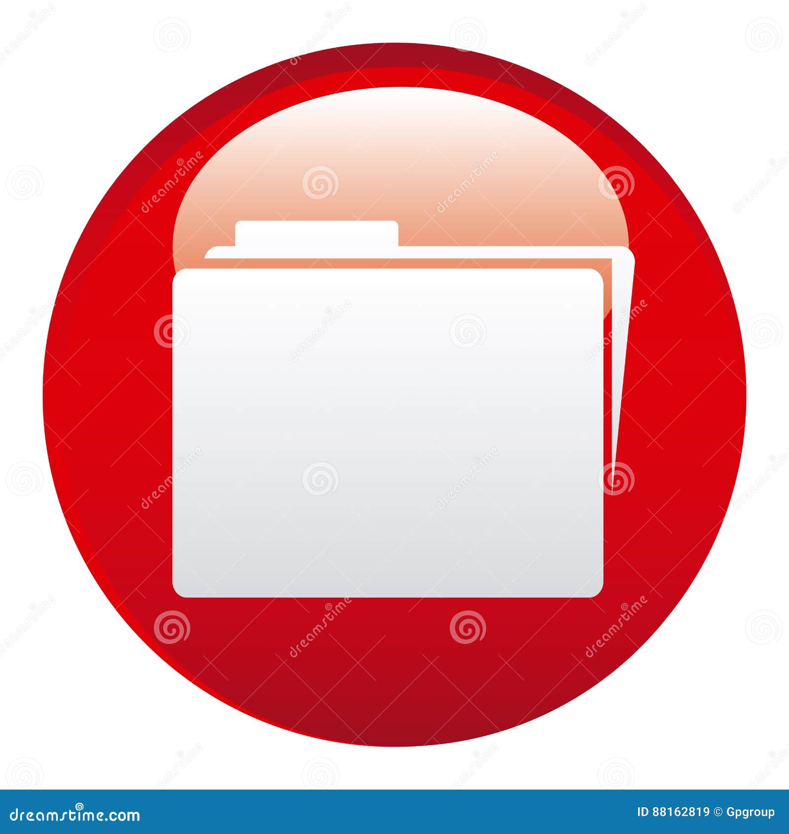 Red file emblem icon stock illustration. Illustration of pointer - 88162819