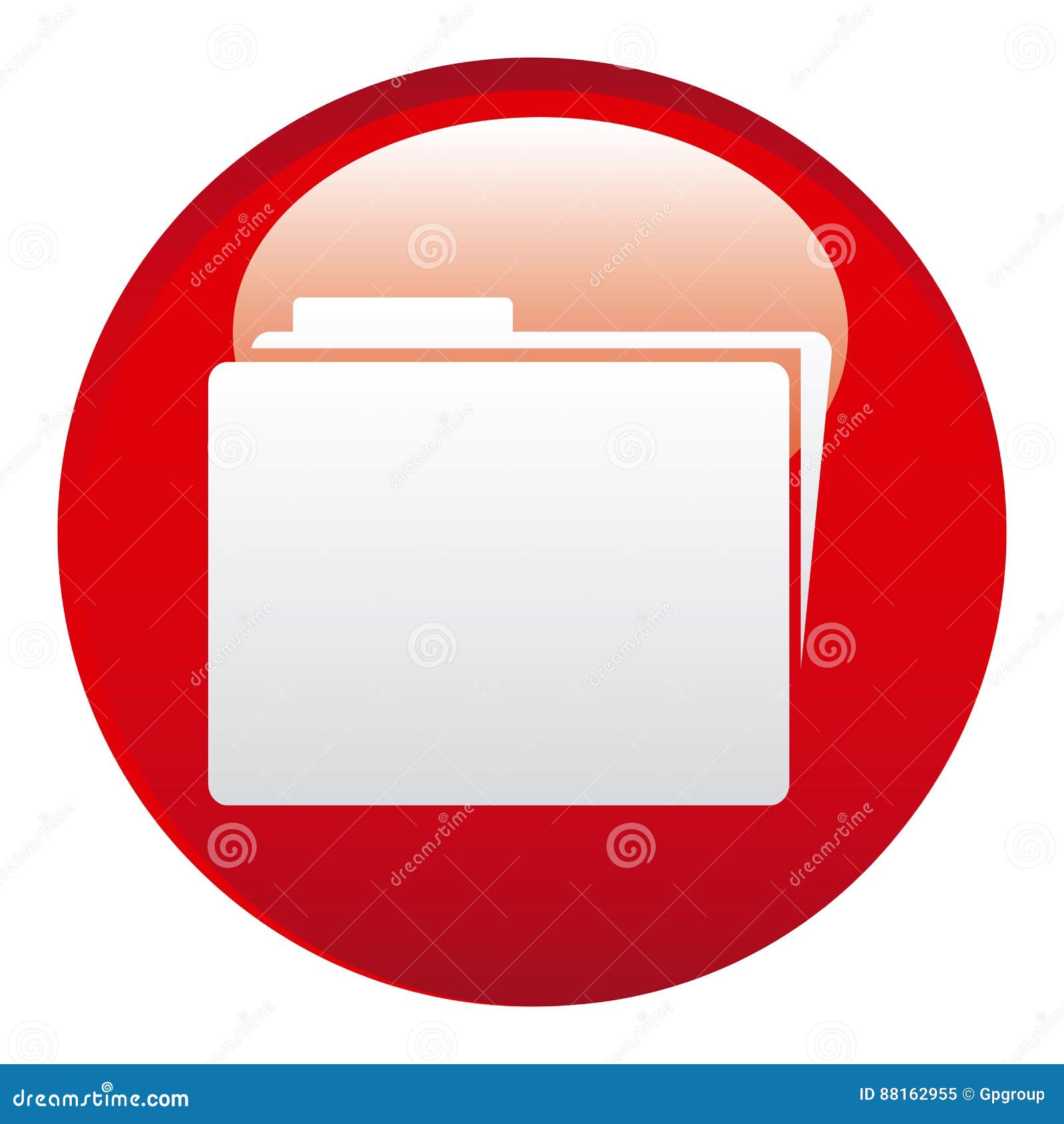 Red file emblem icon stock illustration. Illustration of design - 88162955