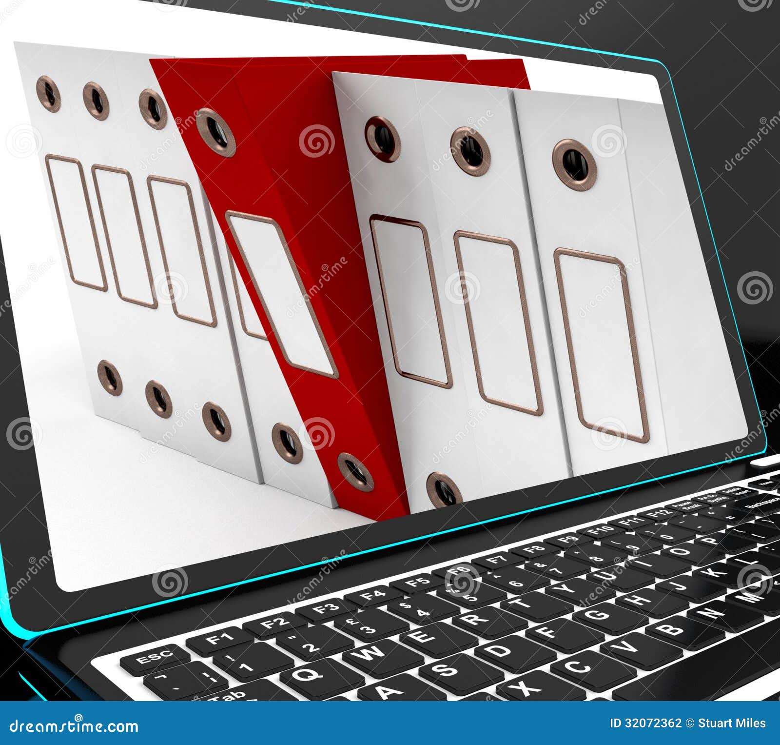 Red File on Laptop Shows Files Arranging Stock Illustration ... Red File on Laptop Shows Files Arranging Stock Illustration ...