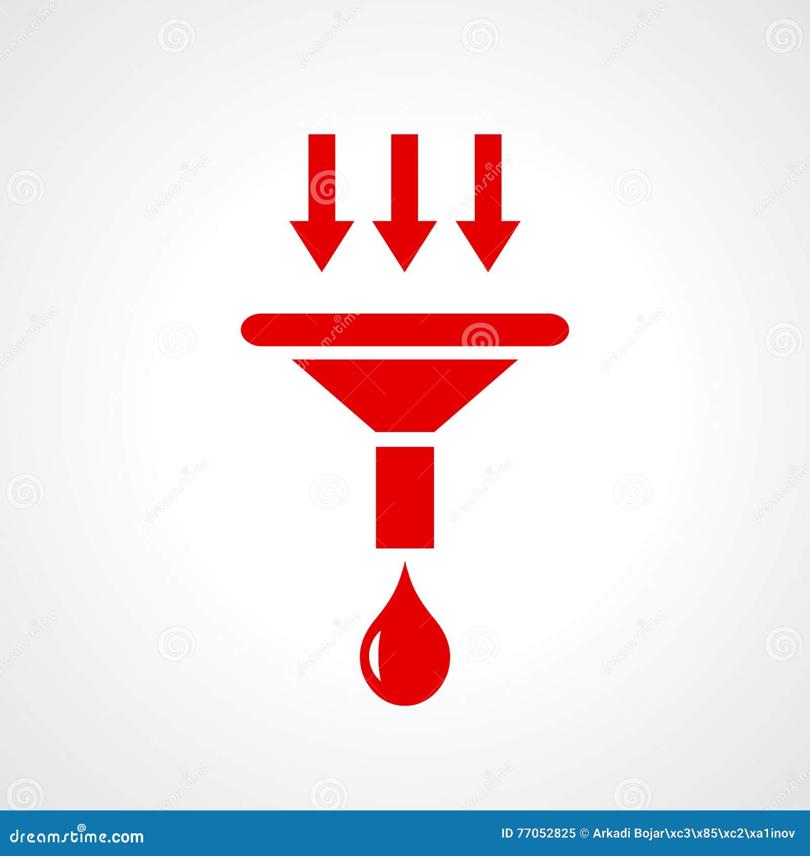 Red filter stock vector. Illustration of filtration, emblem - 77052825