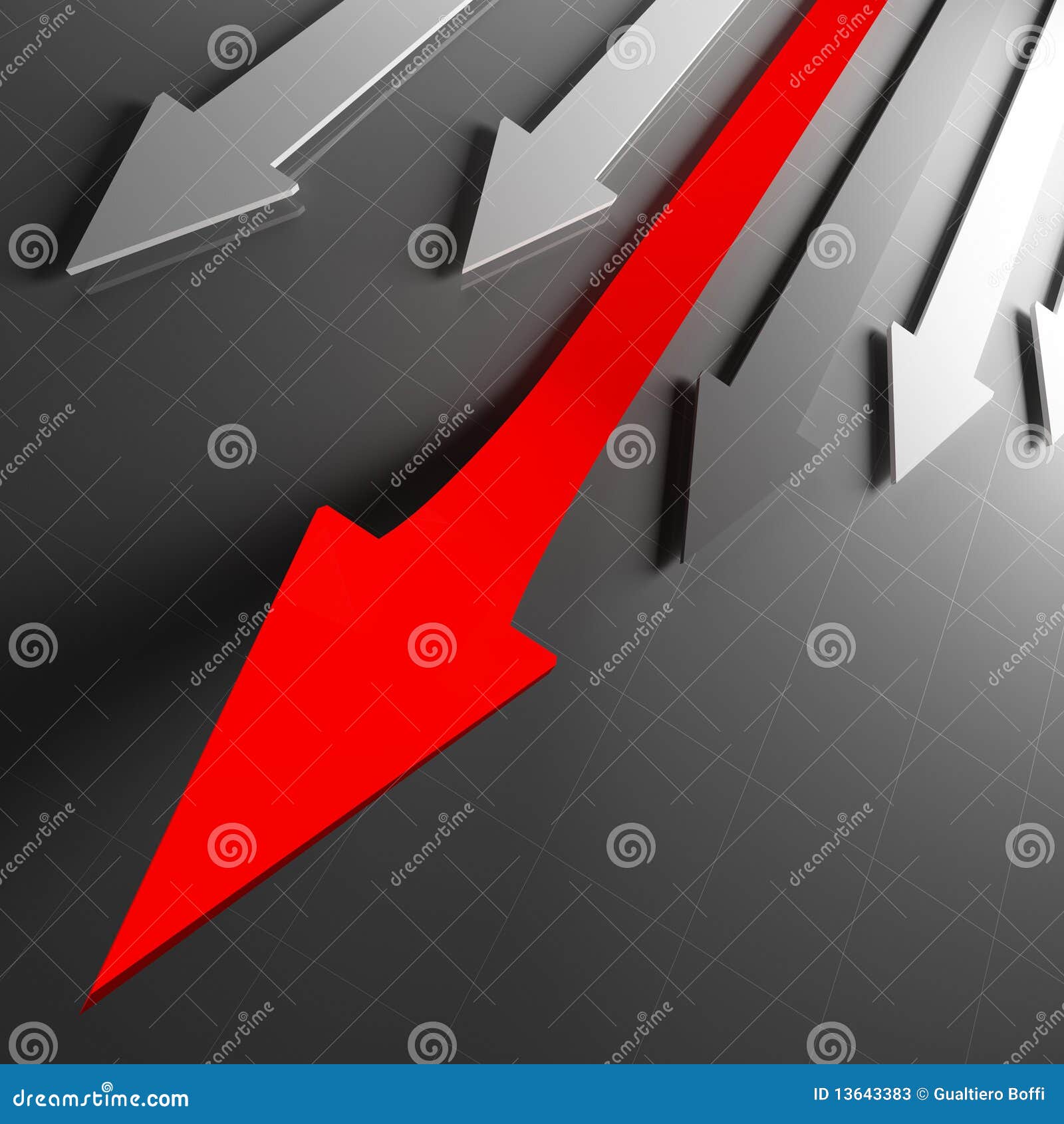 Red financial arrows stock illustration. Illustration of improve - 13643383
