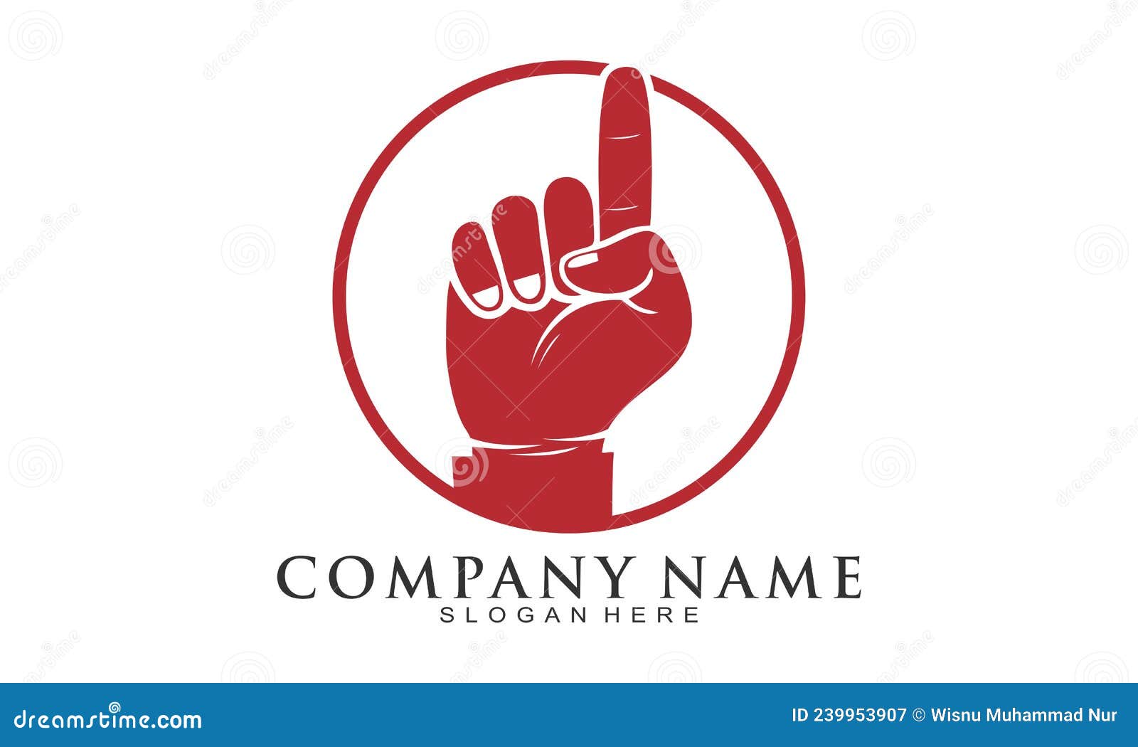 Red Finger Pointing Vector Logo Stock Vector - Illustration of people ...