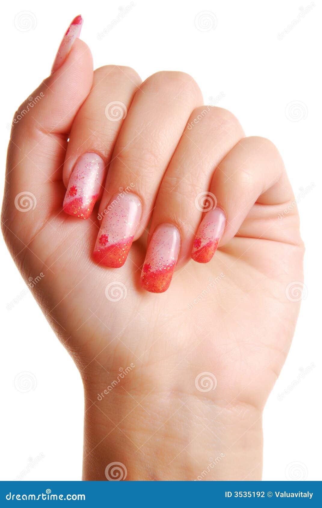 Red fingernails stock photo. Image of isolated, fingers - 3535192