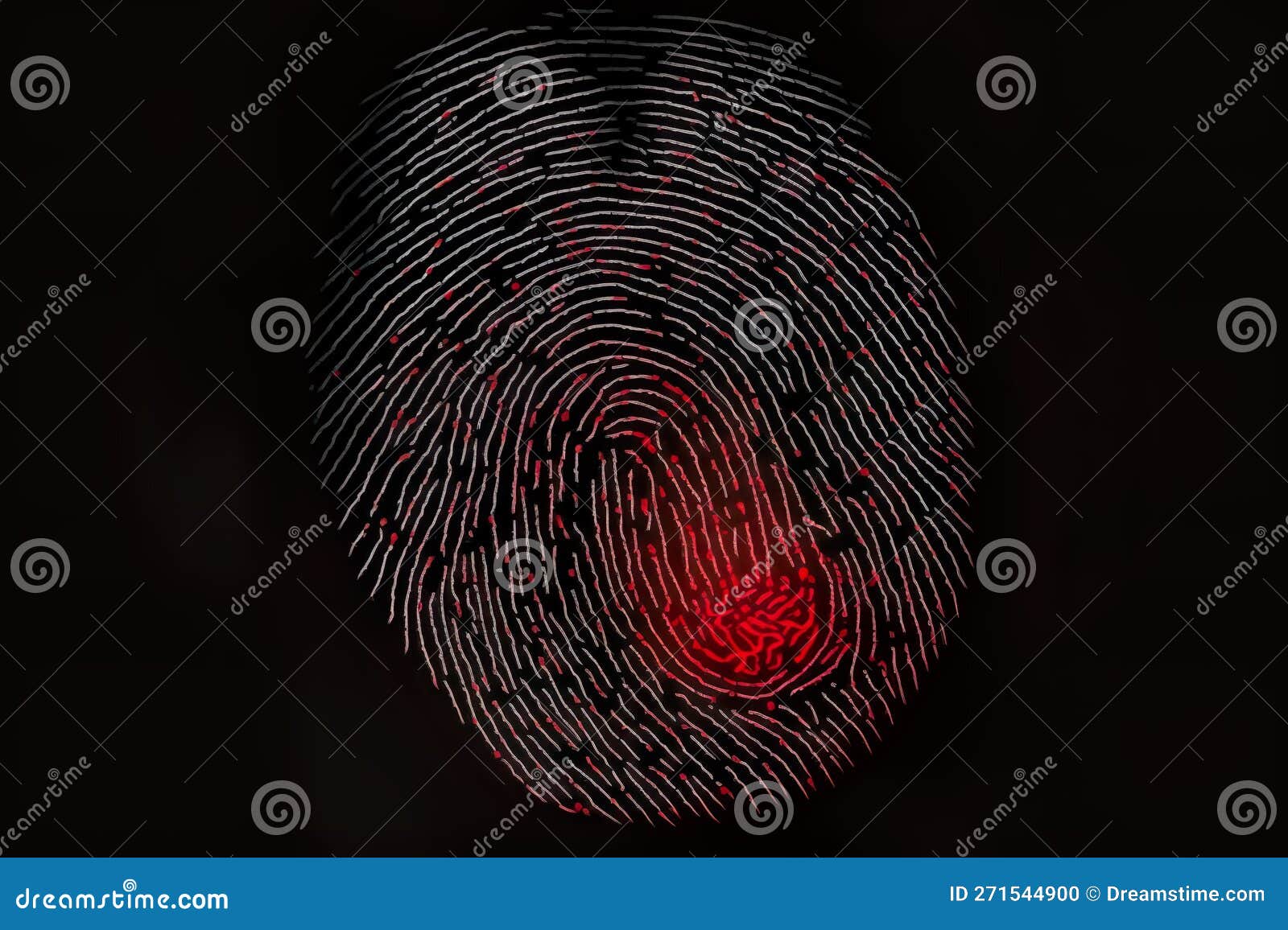 Red Fingerprint Background. Generative AI Stock Illustration ...
