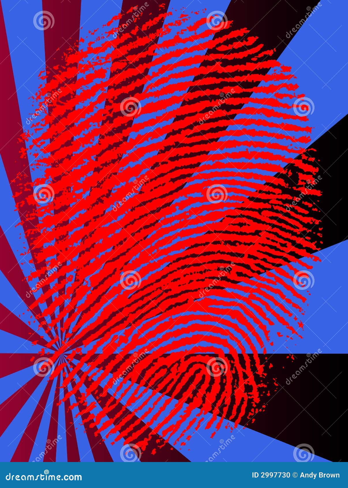Red FingerPrint Fade stock vector. Illustration of digital - 2997730