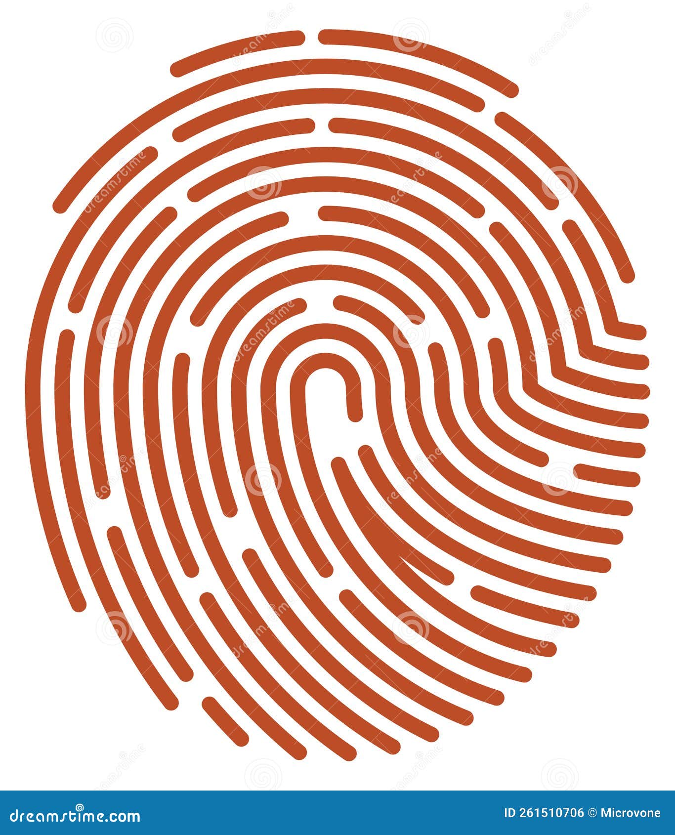 Red Fingerprint Icon. Wrong Biometric Data Scan Result Stock Vector ...
