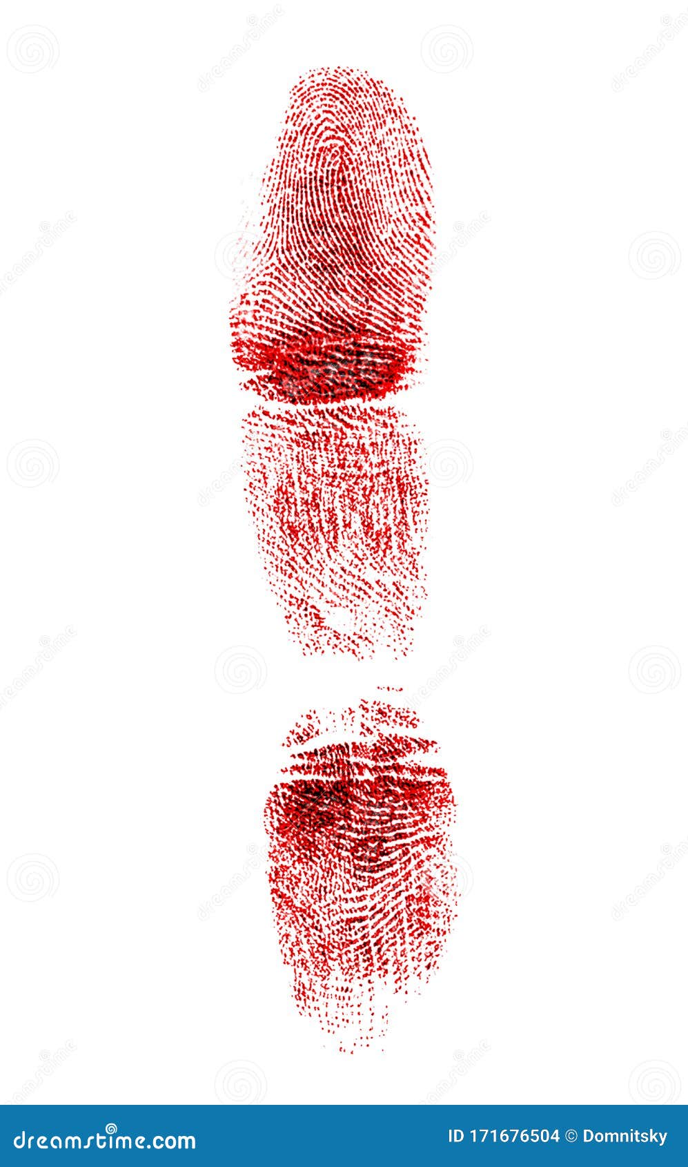 Red Fingerprint on White Background Stock Photo - Image of insignia ...