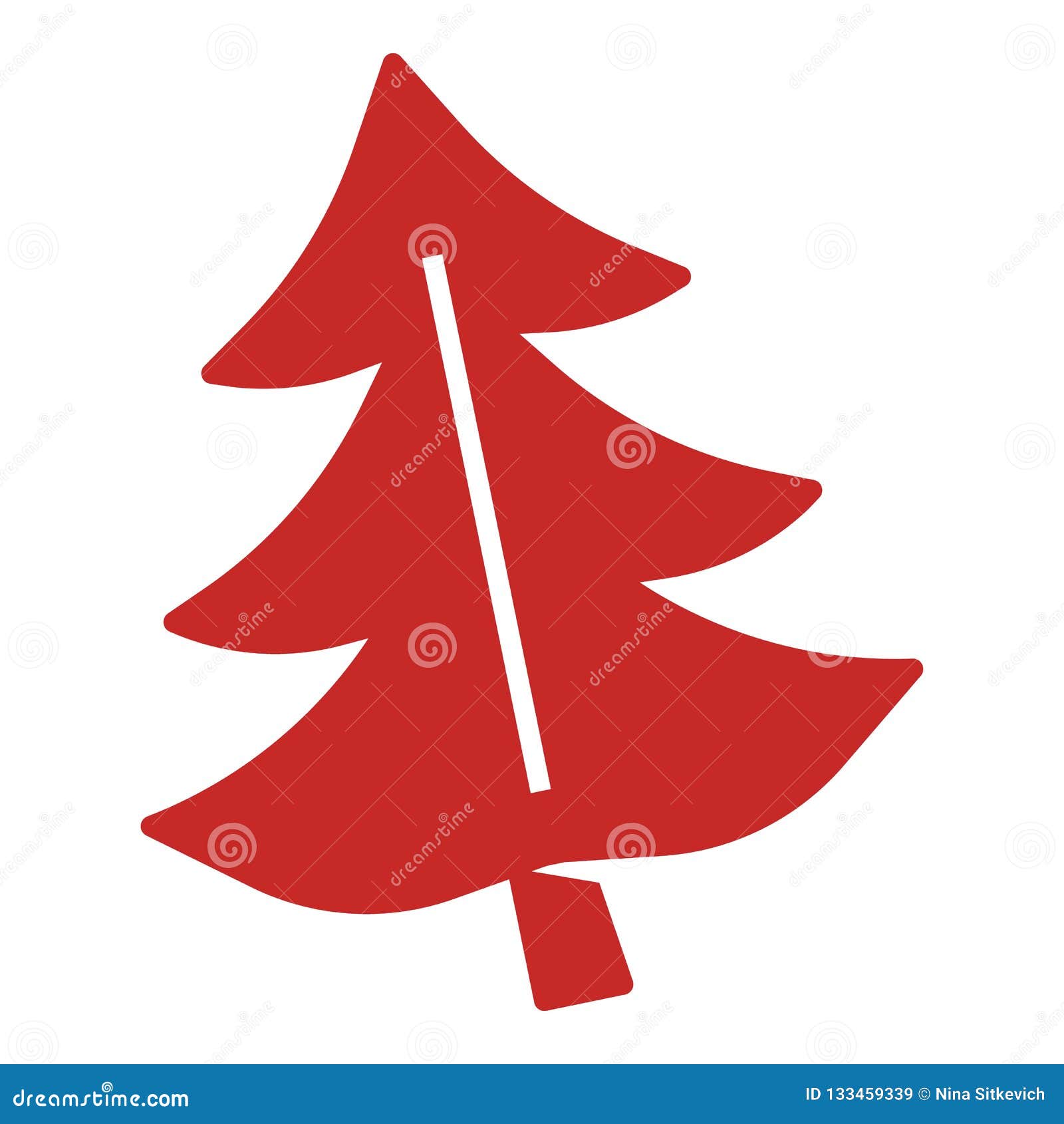 Red Fir Tree Icon, Simple Style Stock Vector - Illustration of floral ... Red Fir Tree Icon, Simple Style Stock Vector - Illustration of floral ...