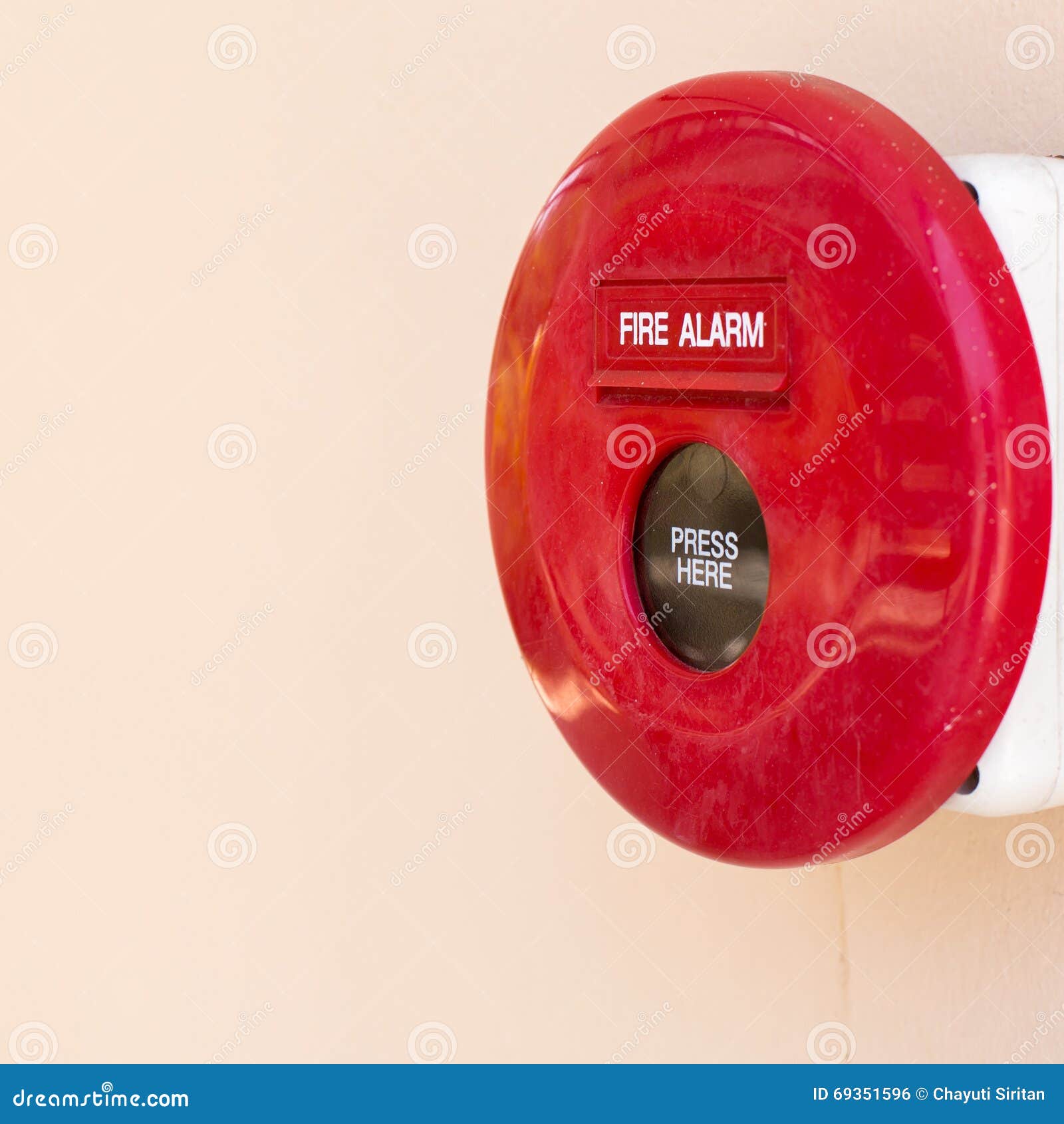 Red fire alarm stock photo. Image of danger, rescue, prevention - 69351596
