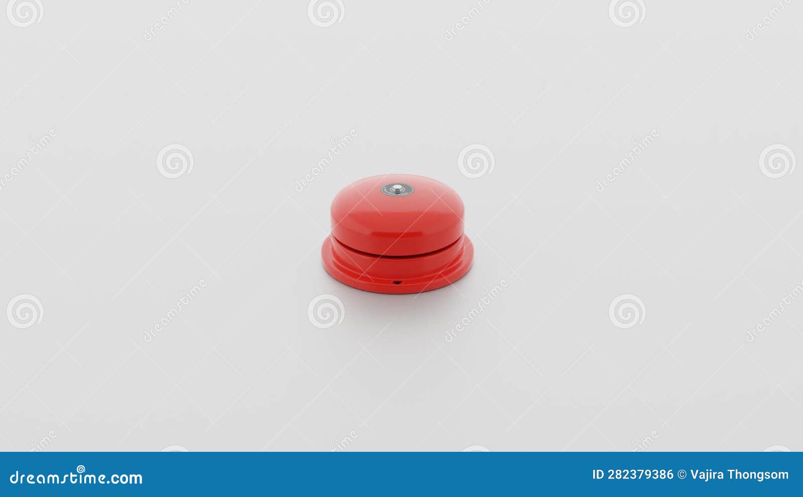 Red Fire Alarm Bell on the Wall, 3d Rendering Illustration Stock ...
