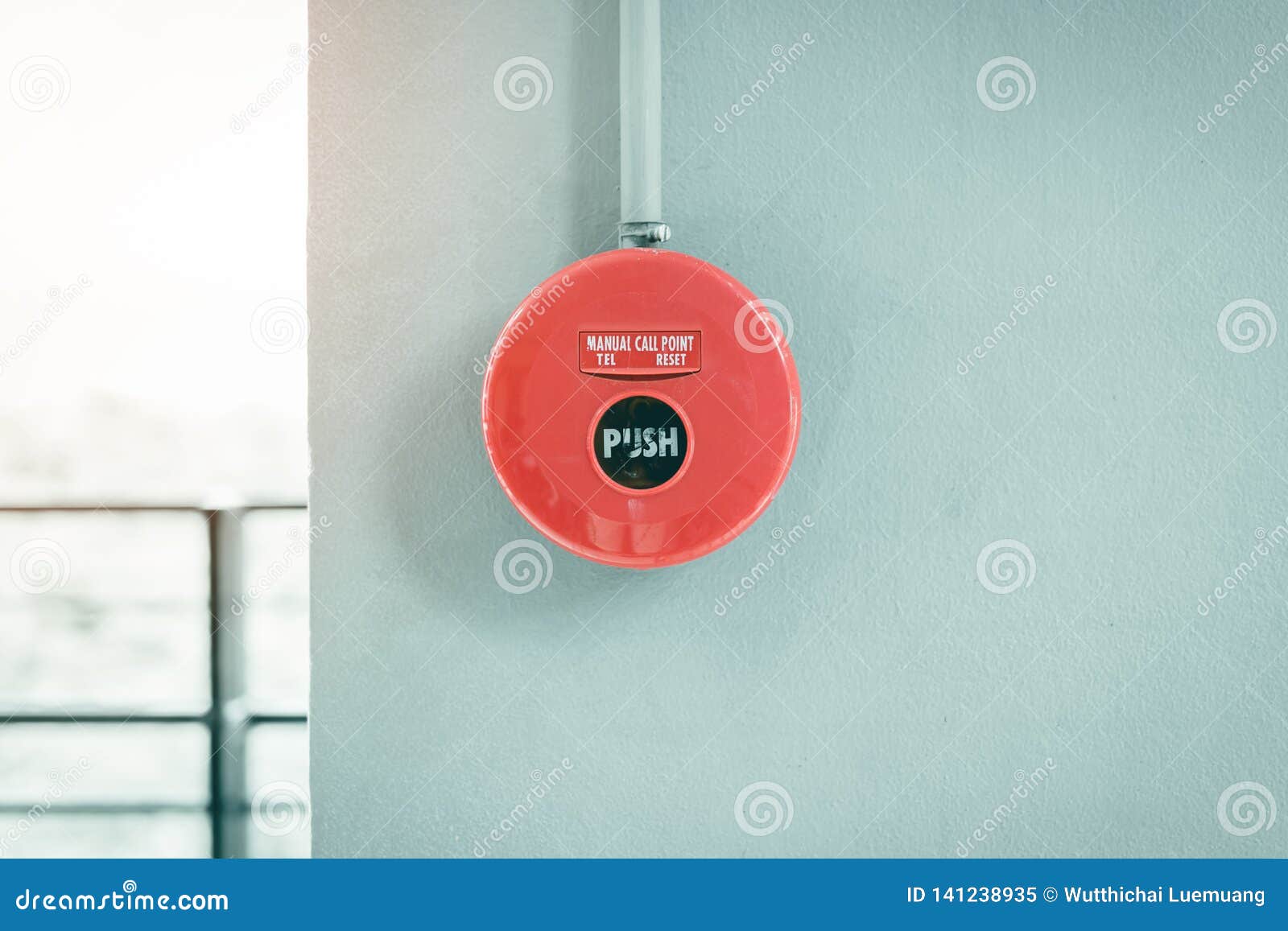 Red Fire Alarm Button on Wall Stock Image - Image of sign, system ...