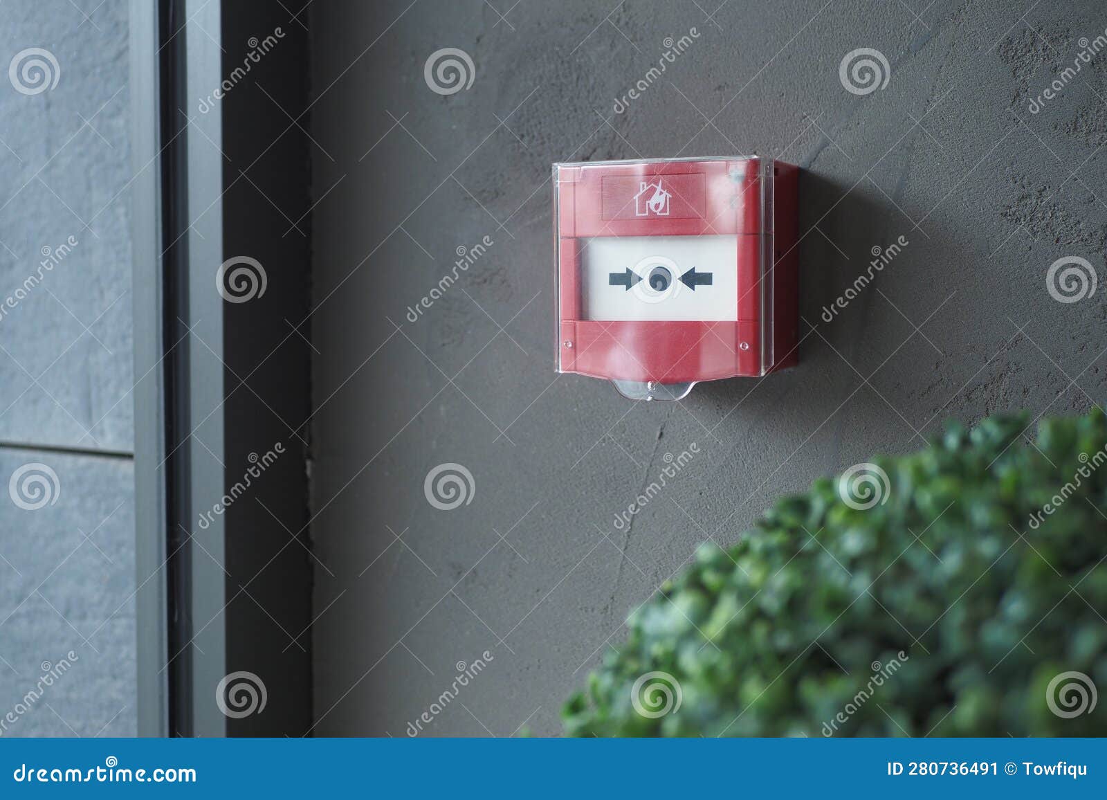 Red Fire Alarm Button on Wall , Stock Image - Image of signs, control ...