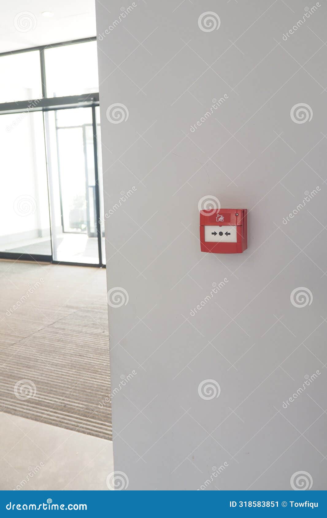 Red Fire Alarm Button on Wall , Stock Image - Image of information ...