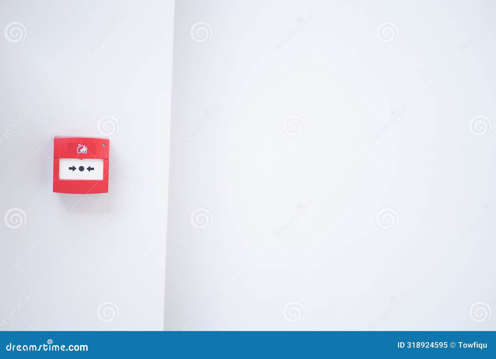 Red Fire Alarm Button on Wall , Stock Image - Image of danger, system ...