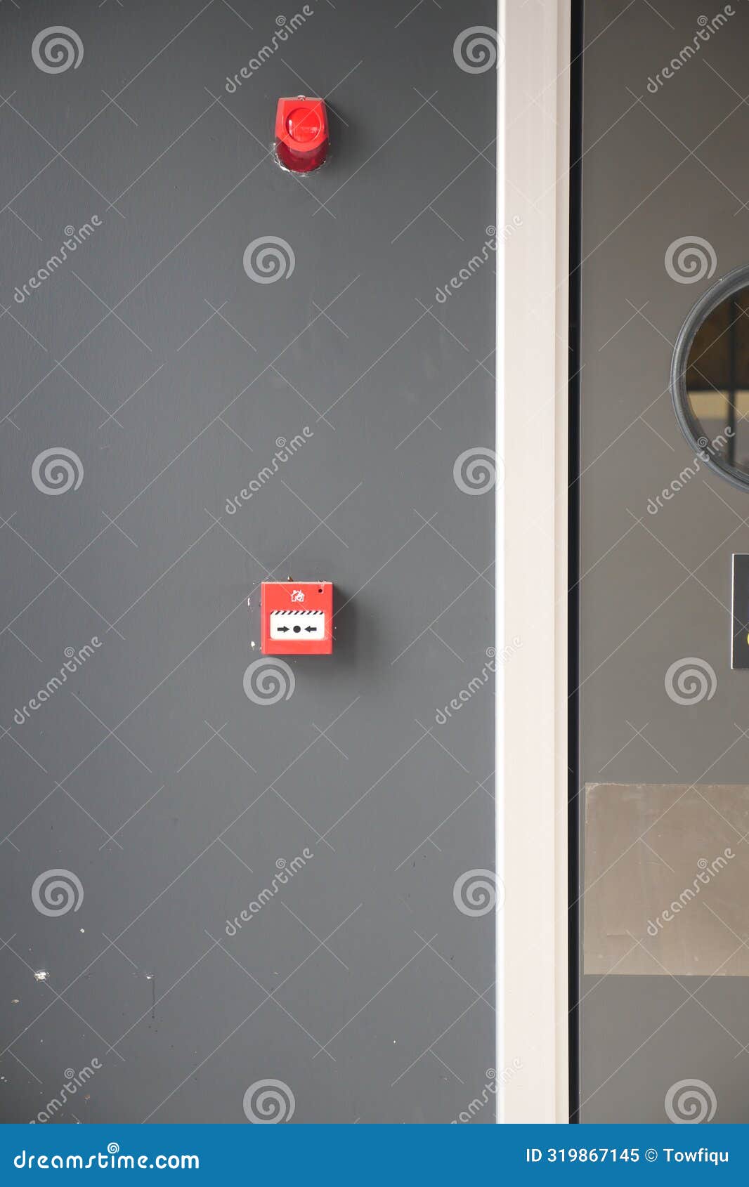Red Fire Alarm Button on Wall , Stock Image - Image of emergency ...