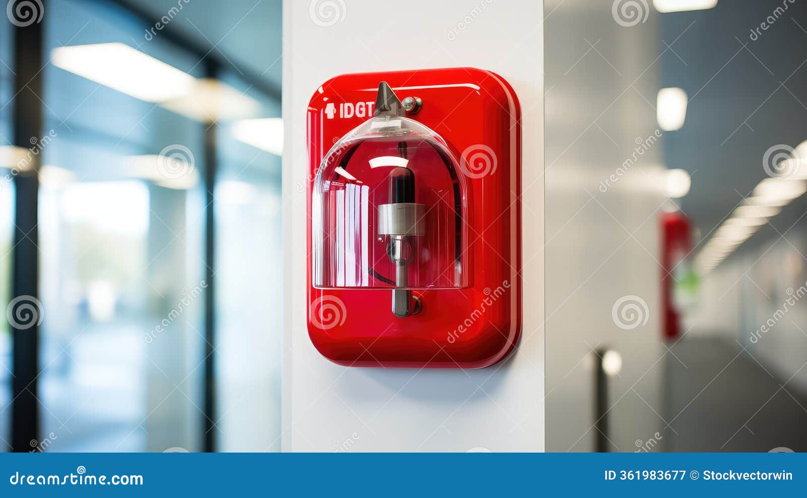 Activate Fire Alarm Trigger System Which Icons Cartoon Vector ...