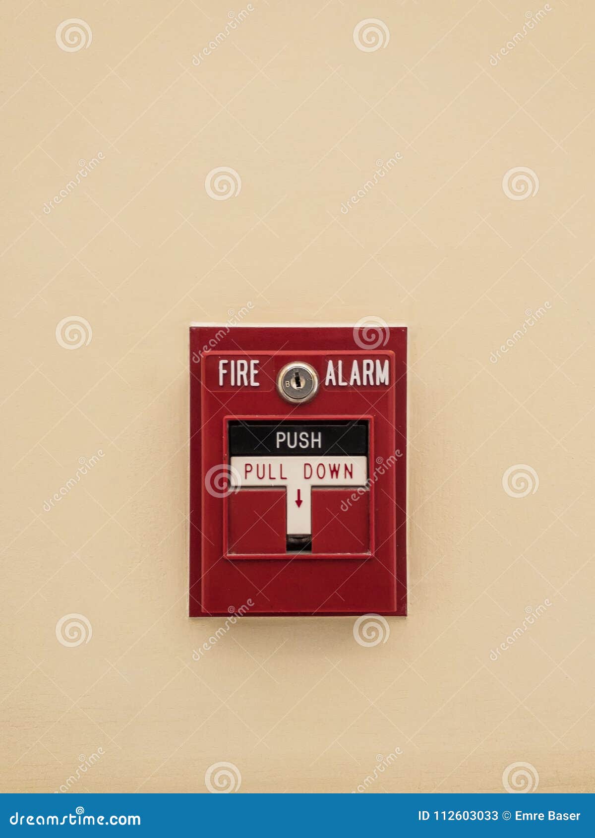 Red Fire alarm signal box stock image. Image of panel - 112603033