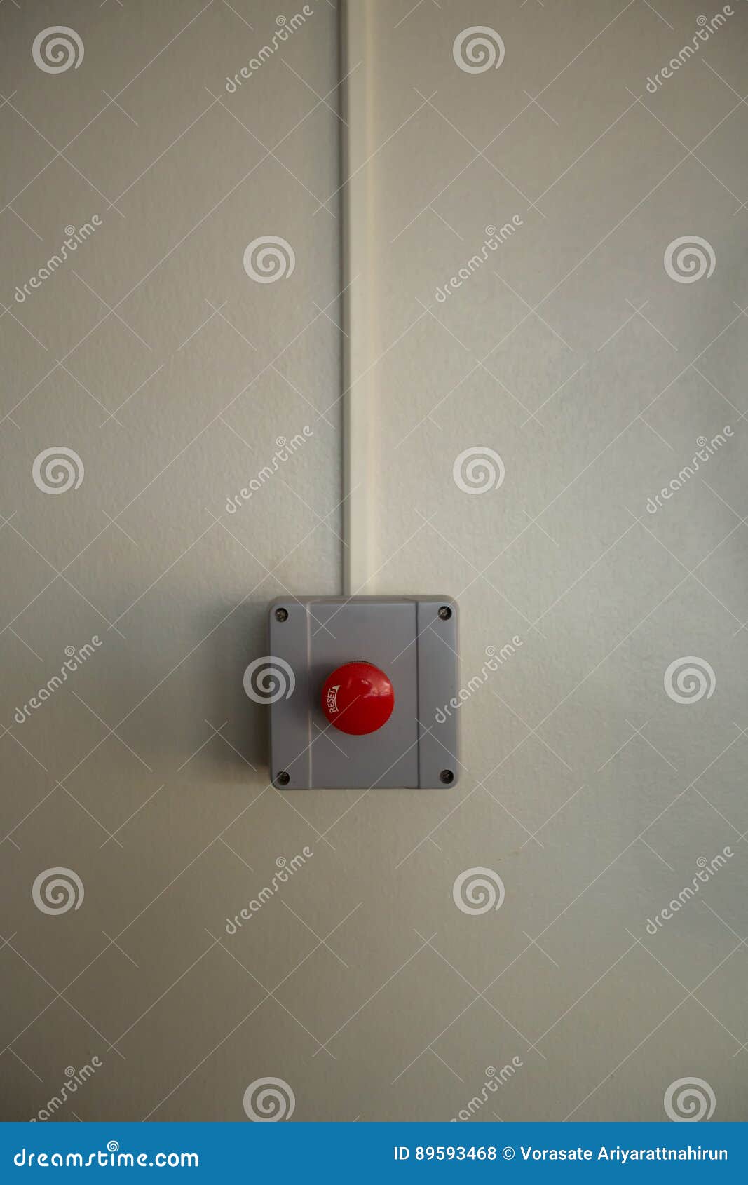 Red Fire Alarm Switch at Cement Wall Stock Photo - Image of glass ...